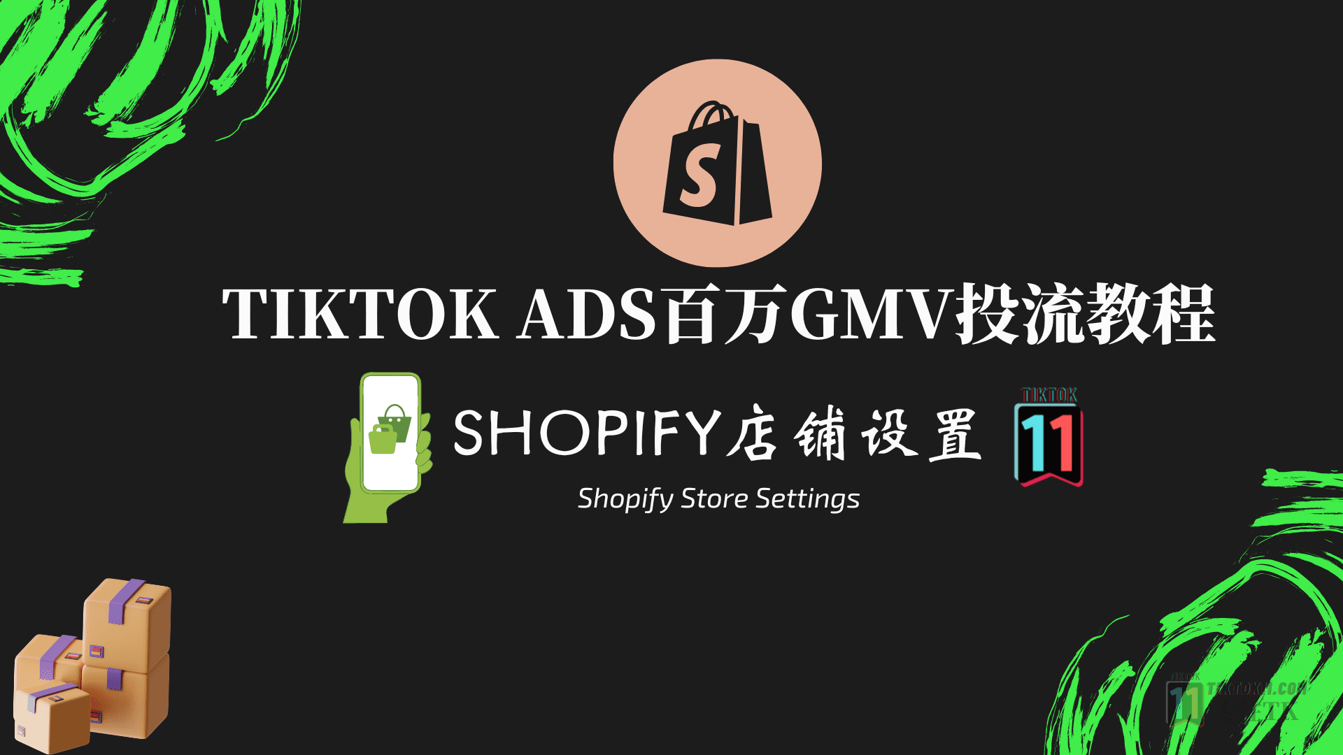 TikTok百万GMV投流教程——Shopify店铺设置 - TikTok11TikTok11